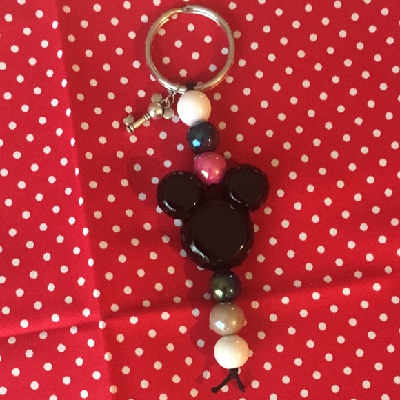 Accessories | Disney Mickey Beaded Key Chain | Poshmark